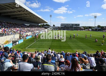 A general view of DIY Kitchens Stadium during the Betfred Super League ...