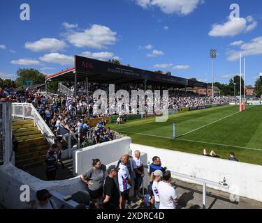 A general view of the DIY Kitchens Stadium before the Betfred Super ...