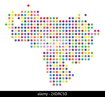 Abstract map of Venezuela Abstract map showing the country with a ...