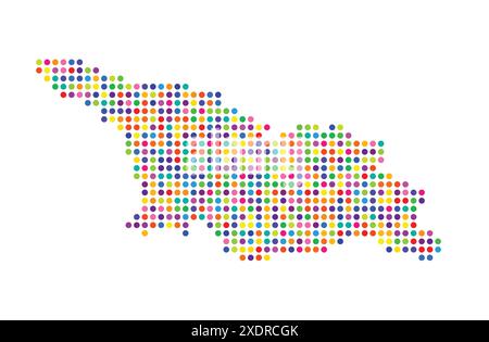 Abstract map of Georgia Abstract map showing the country with a pattern ...
