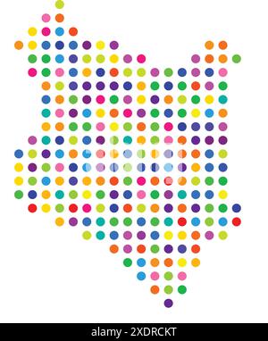 Abstract map of Kenya Abstract map showing the country with a pattern ...