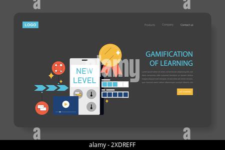 Soft Skills Training concept. Interactive web page with graphics ...