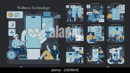 Wellness Technology concept. Integrating health monitoring and ...