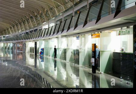 Hall. Loiu Airport, by Santiago Calatrava. Bilbao. Euskadi. Spain Stock ...