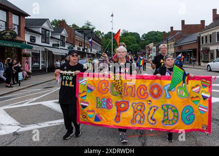Participants marching through Concord Center during the 2024 Concord ...