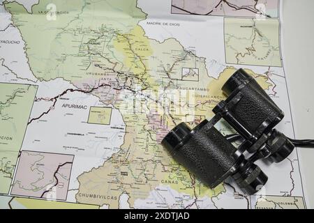 Travel planning map to Cusco, Peru Stock Photo - Alamy
