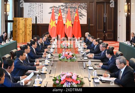 Dalian, China's Liaoning Province. 24th June, 2024. Chinese Premier Li ...