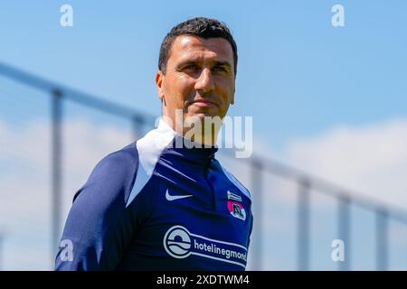 WIJDEWORMER, NETHERLANDS - JUNE 24: AZ coach Marten Martens during a ...