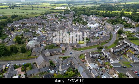 Aerial view of Duns the county town of Berwickshire, Scottish Borders Stock Photo - Alamy