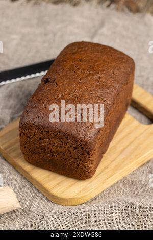 Traditional rectangular loaf of bread on white background Stock Photo ...