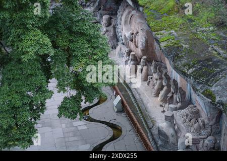 Ancient Hillside Rock Carving, Sakyamuni entering nirvana- Dazu ...