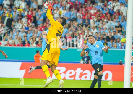Orlando Mosquera of Panama makes a save during the FIFA World Cup game ...