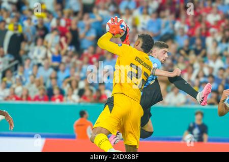 Orlando Mosquera of Panama makes a save during the FIFA World Cup game ...