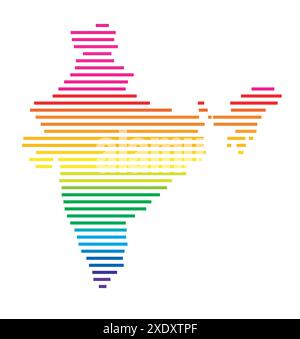 Abstract map of India Abstract map showing the country with a pattern ...