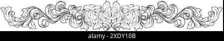 Filigree Heraldic Heraldry Pattern Band Vine Stock Vector Image & Art ...