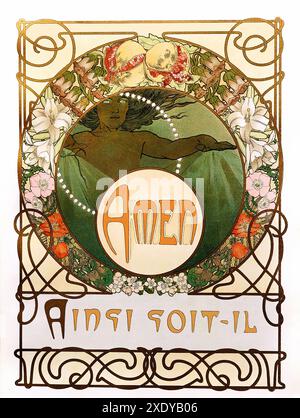 MUCHA Alfons Maria - Le Pater 06 1899 Art Nouveau print poster Stock ...