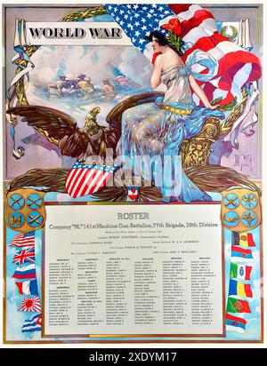 Company I, 141st Machine Gun Battalion, 1918 Stock Photo - Alamy