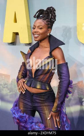 Rayxia Ojo attends the UK premiere of "Supacell" at Odeon Luxe West End ...