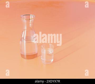 Empty glass on orange background Stock Photo - Alamy
