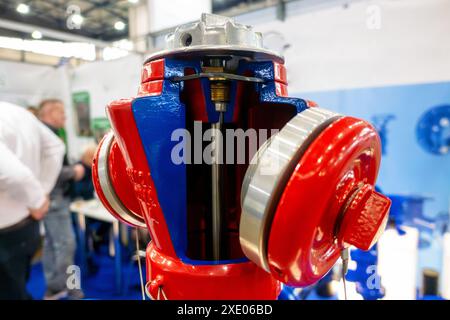 Fire street hydrant. Internal structure of a fire hydrant Stock Photo ...