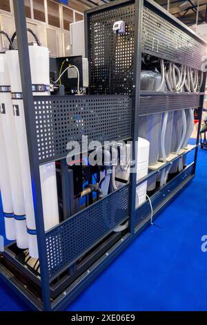 A Reverse Osmosis Water Purification Unit, ROWPU, purifies water from a ...