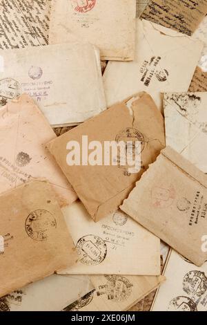 Postal letters from evacuation in time of Second World War Stock Photo ...
