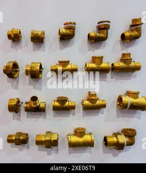 Metal threaded connections for plastic pipes Stock Photo - Alamy