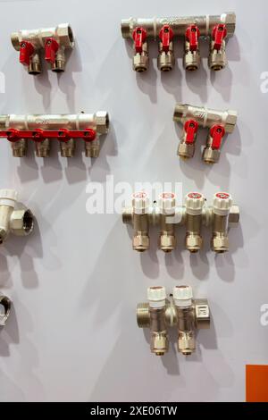 Manifolds and manifold blocks with flow meter Stock Photo - Alamy