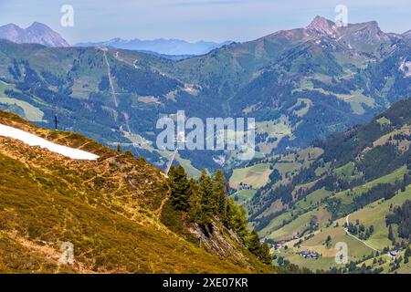 Avalanche blasting mast on the Almenweg through Salzburgerland, Großarl ...