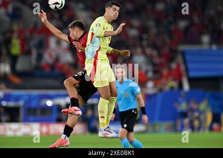 Medon Berisha (16) of Albania during a soccer game between the national ...