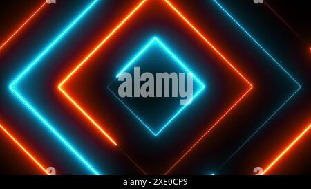 Neon polygons. Computer generated 3d render Stock Photo - Alamy
