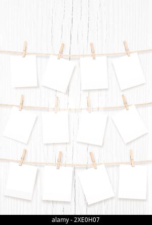 Collage of blank photo frames in modern interiors Stock Photo - Alamy