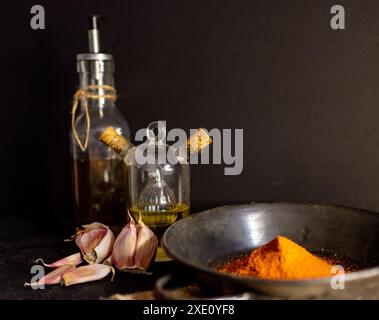 Horizontal picture of pile of red parika with smoke around it.Black ...