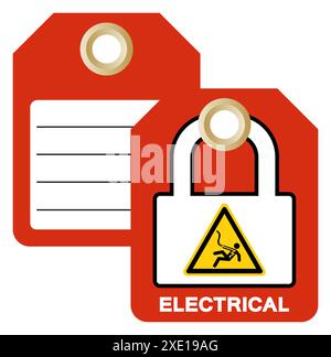 Electrical Tag Label Symbol Sign, Vector Illustration, Isolate On White ...