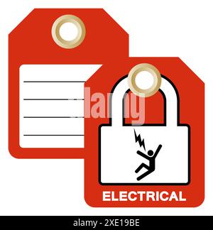 Electrical Tag Label Symbol Sign, Vector Illustration, Isolate On White ...