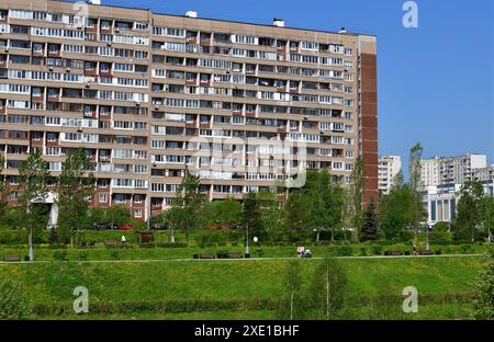 Moscow, Russia - 19 May. 2021. Zelenograd is an eco-friendly area in ...