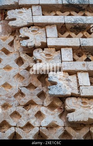 Maya bas reliefs in the archeological site of Chichen Itza, an Unesco ...