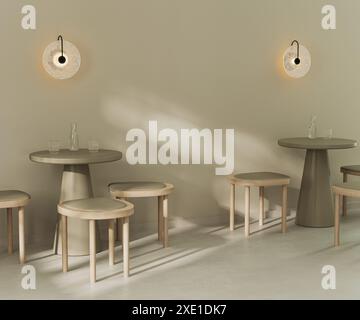 Render of 3D Contemporary Empty Room Stock Photo - Alamy