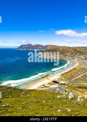 Fish Hoek residential neighborhood viewed from the top of local ...