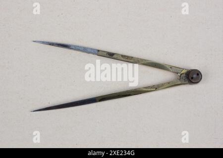 vintage bronze dividers calipers nautical navigation chart tool on ...
