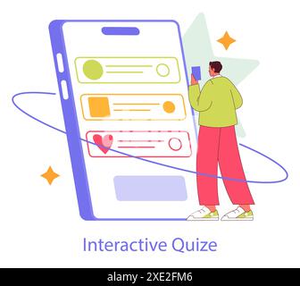 Online quiz game smartphone interface vector template. Mobile trivia ...