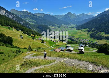 View of Au and Schoppernau in the Bregenzerwald, Vorarlberg, Austria ...