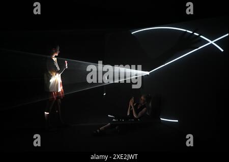 Anthony McCall : Solid Light, Tate Modern, Bankside, London, UK Stock ...