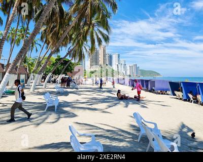 Beautiful view of Rodadero beach Santa Marta, Colombia Stock Photo - Alamy