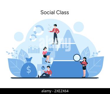 Social Class segmentation. Engaging vector artwork displaying the ...