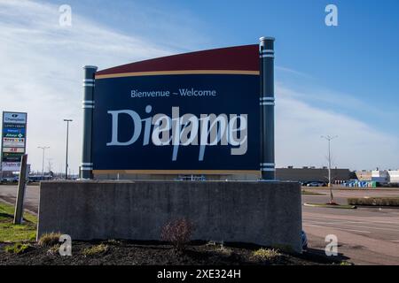 Welcome to Dieppe sign at CF Champlain shopping mall in New Brunswick ...