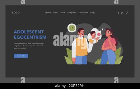 Adolescent Development concept. Illustration of teenage growth stages ...