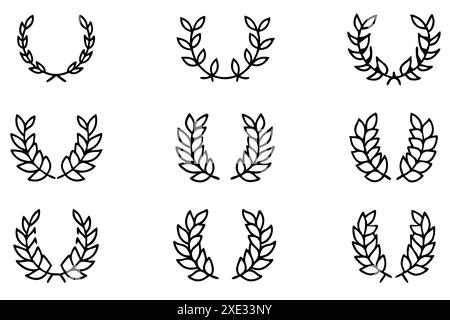 Wreath monogram Line Art of Intricate Designs Stock Vector Image & Art ...