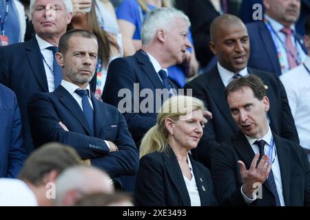 FA Chairperson Debbie Hewitt in the stands during the UEFA Euro 2024 ...