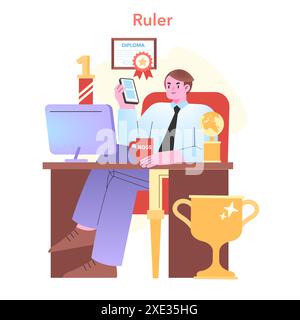 Ruler concept. Commanding presence in a corporate setting. Authority ...
